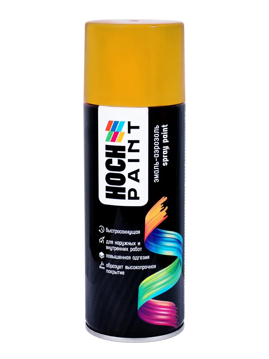 Автомобильная краска спрей транспортный желтый 1023, 520 мл