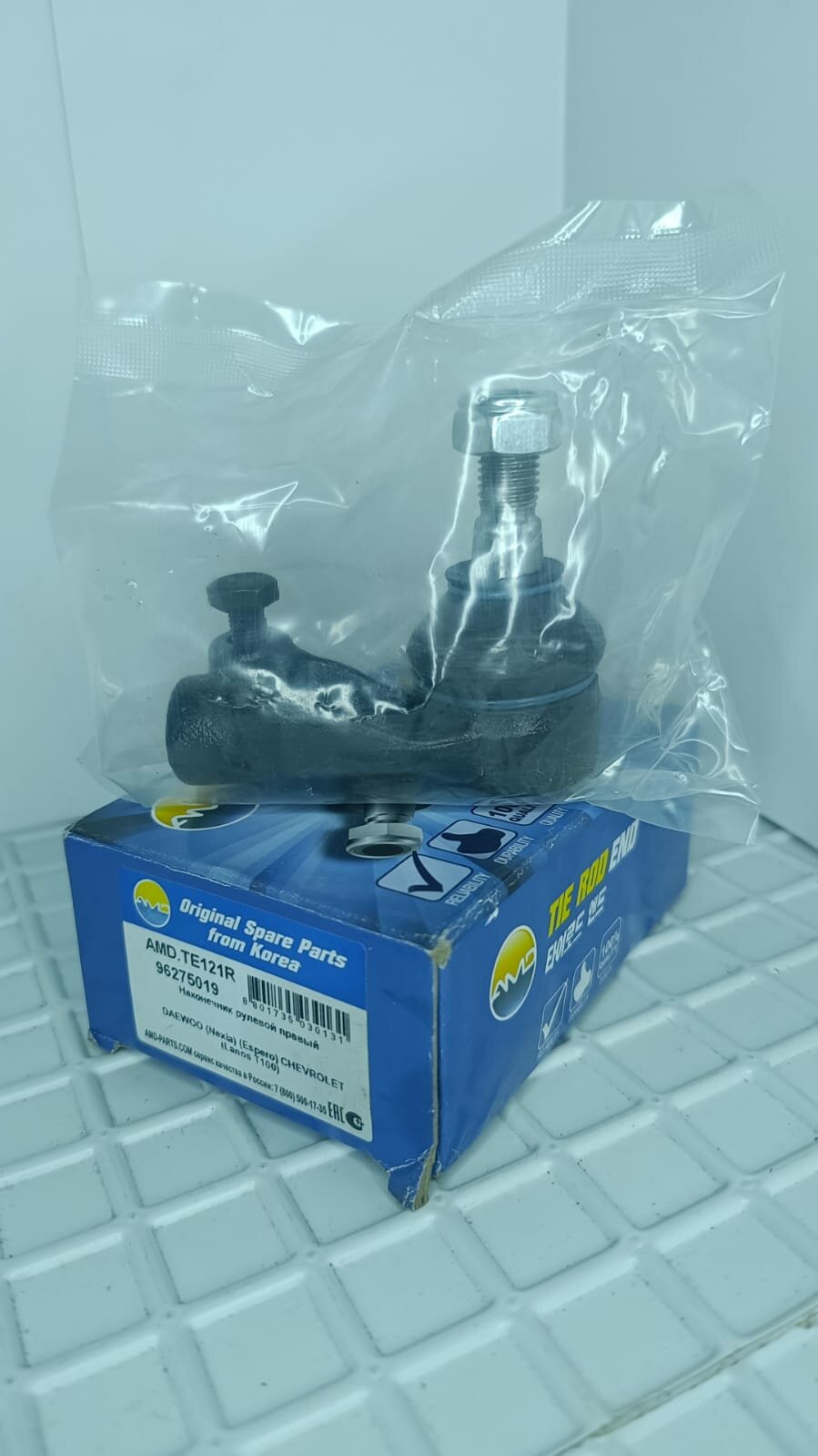 Наконечник рулевой правый 96275019 AMD. TE121R для DAEWOO Nexia Espero CHEVROLET Lanos T100