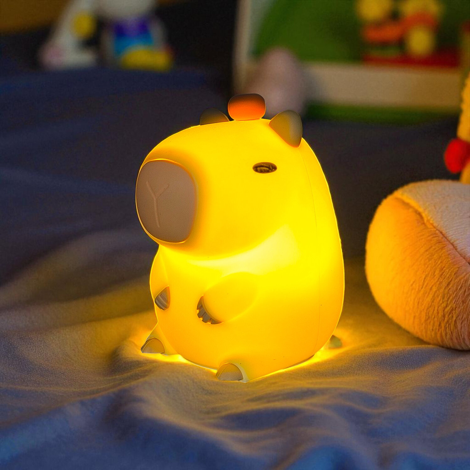 Ночник "Мой друг капибара", для детей, 7 цветов, USB-шнур, силикон, от 3 лет