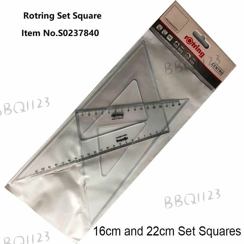 Набор инструментов для рисования rotring transparent Set Квадратная треугольная линейка, 2 шт./компл.