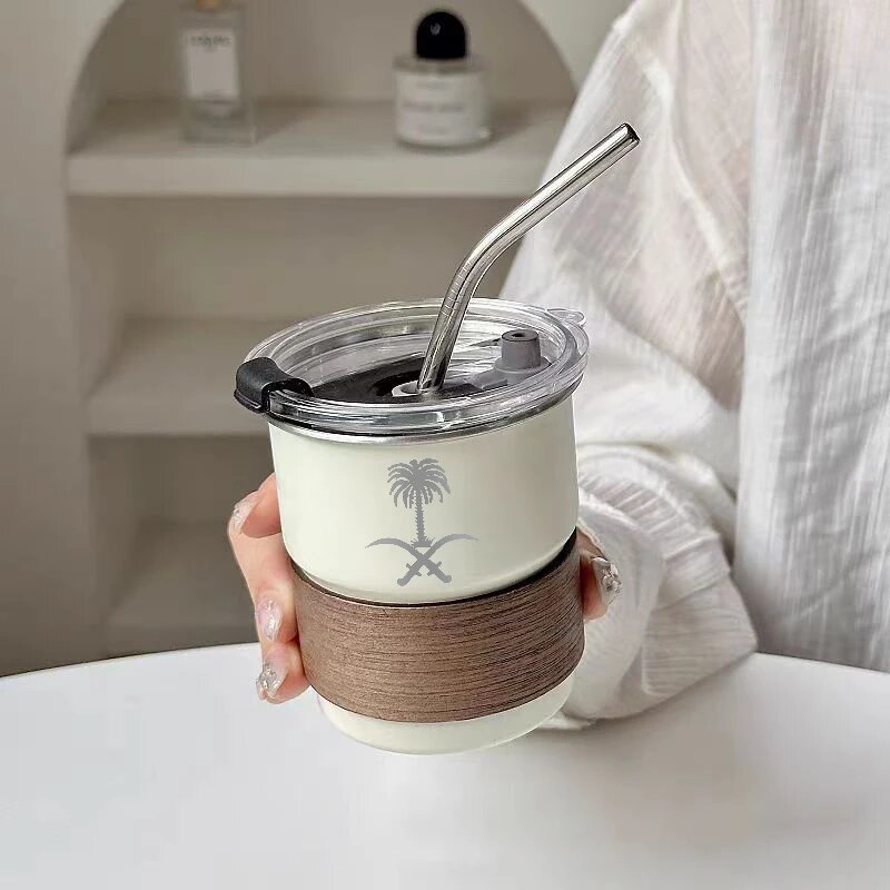 Кружка из нержавеющей стали 300 мл CZSAE черная, White, 300ml