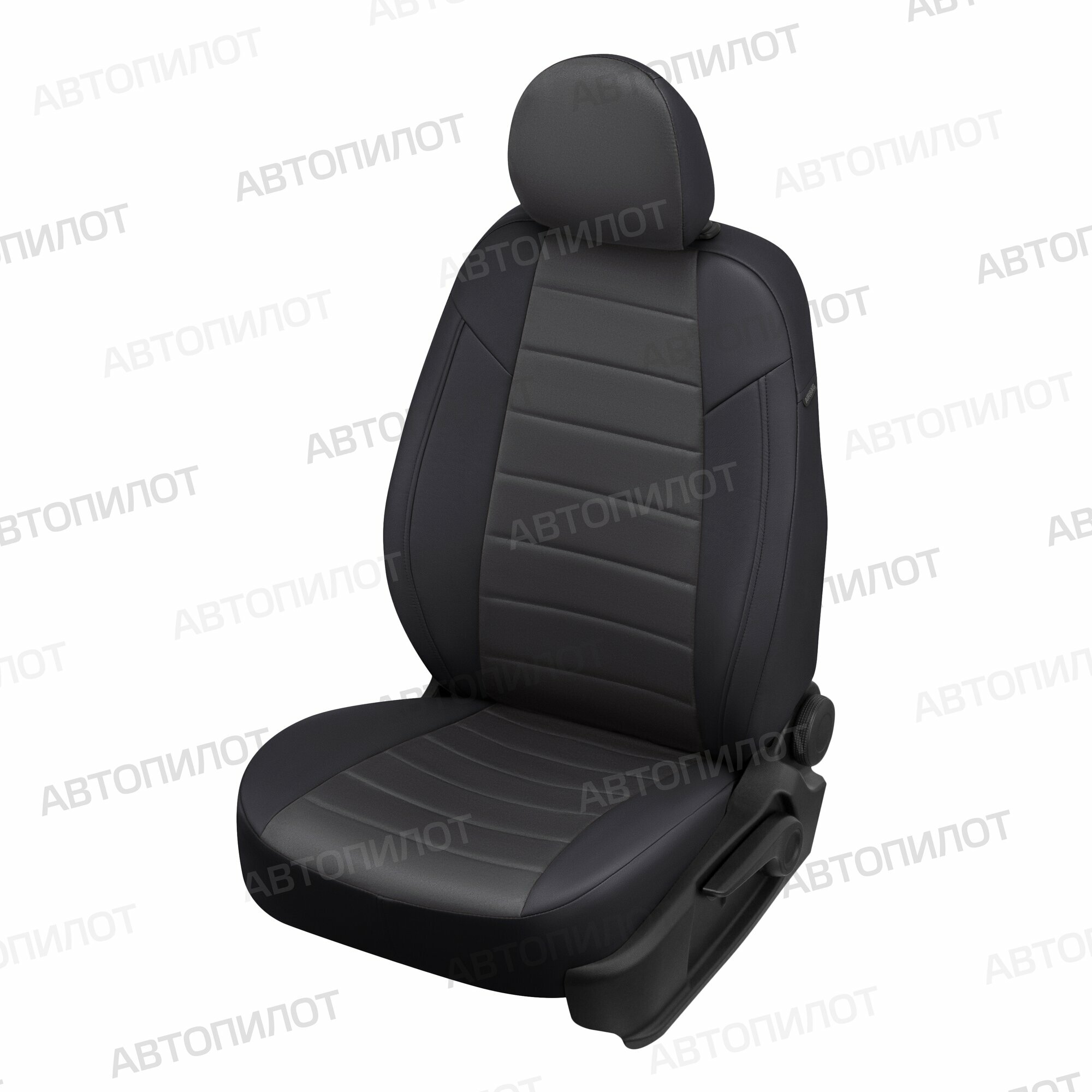 Авточехлы Экокожа Алькантара Chevrolet Lanos / Daewoo Lanos (Sens) / ZAZ Chance 02-17г. Черный + Темно-серый