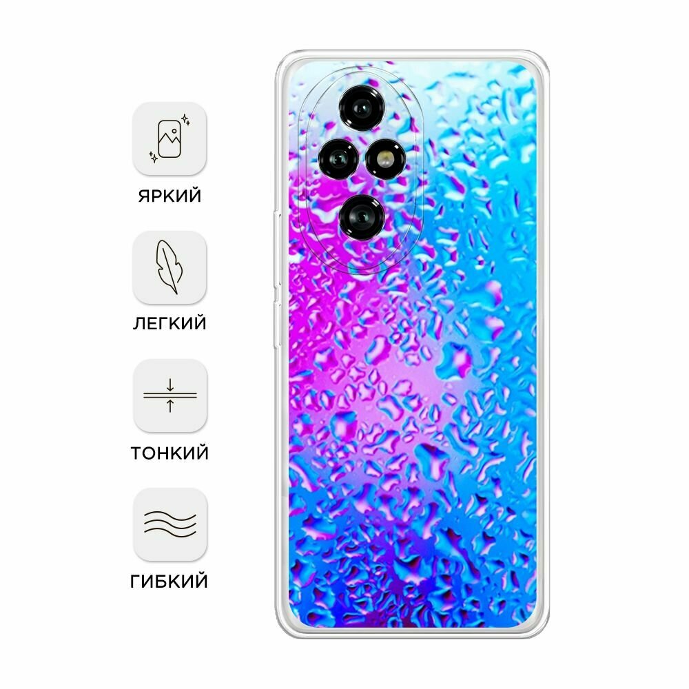 Чехол на Honor 200 Pro / Хонор 200 Про с принтом "Капли на стекле" — фото 1