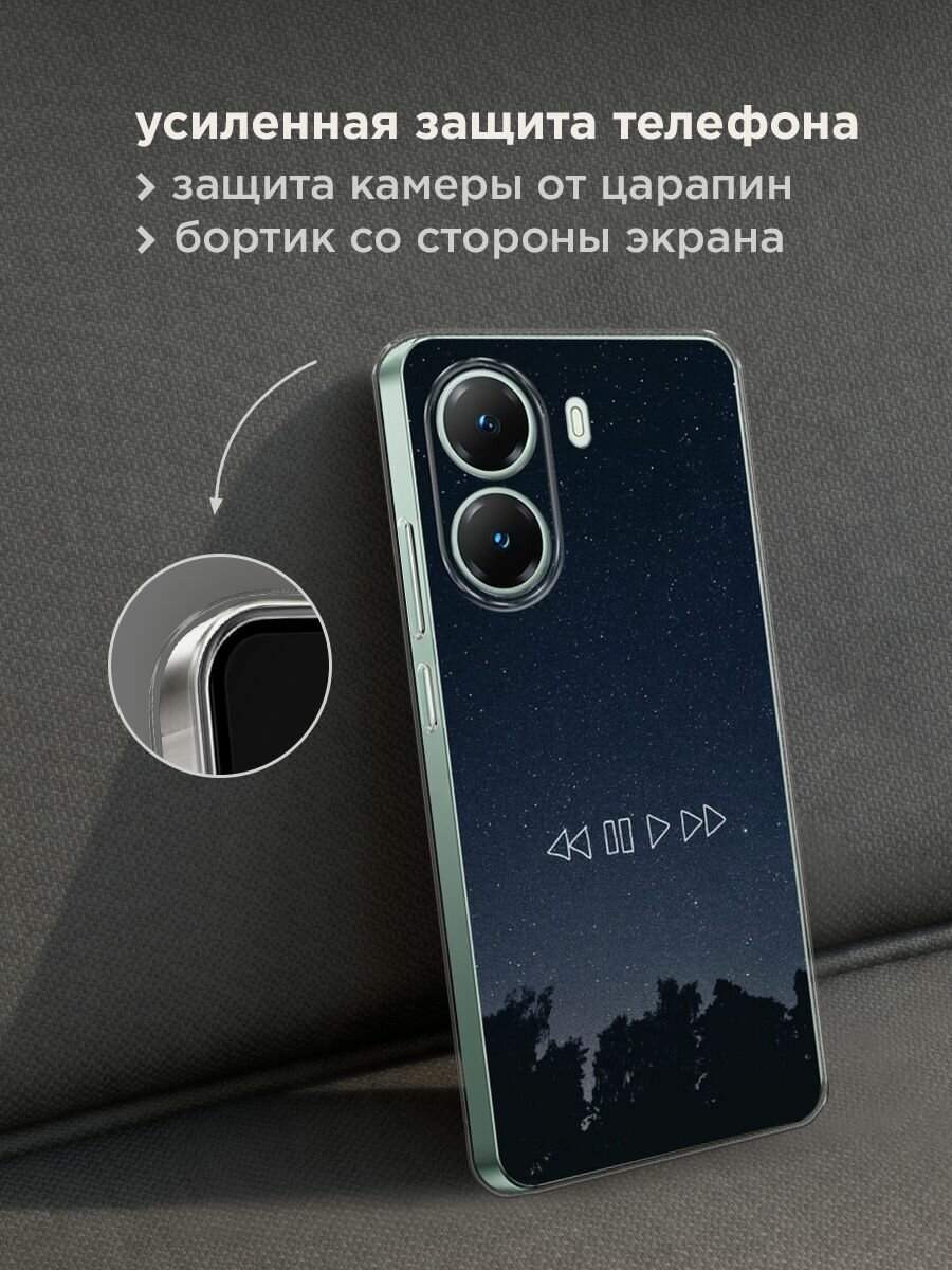 Чехол на Poco X7 Pro / Поко X7 Про с принтом "Космическая музыка" — фото 1