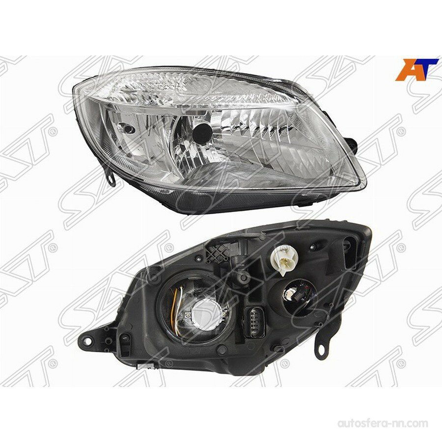 SAT ST6651114R Фара Skoda Fabia 07-10 / Praktik 06-15 (Справа/ Галоген/ Ручная регулировка)