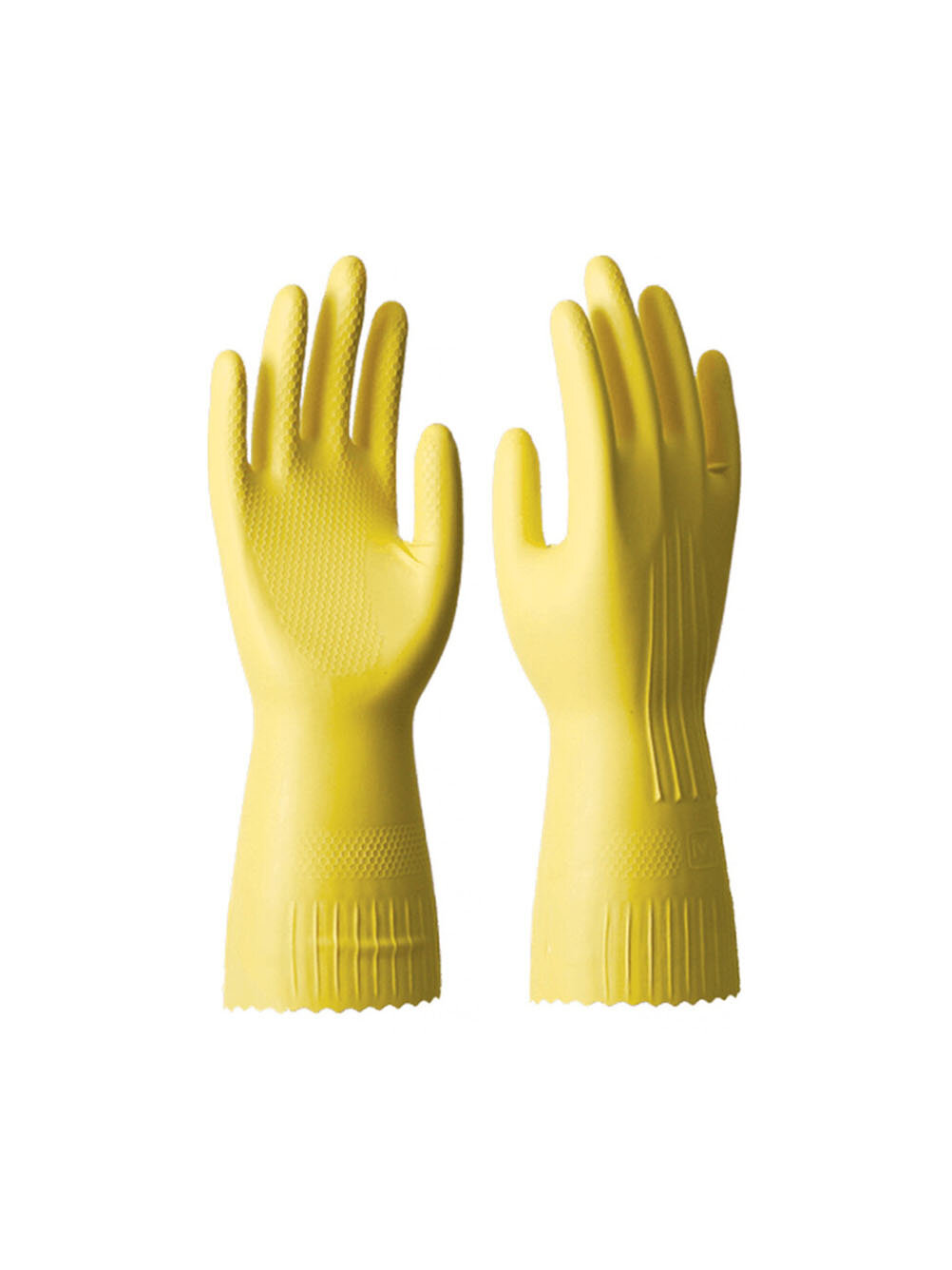 Перчатки хозяйственные латексные антибактериальные с хлопковым напылением размер L