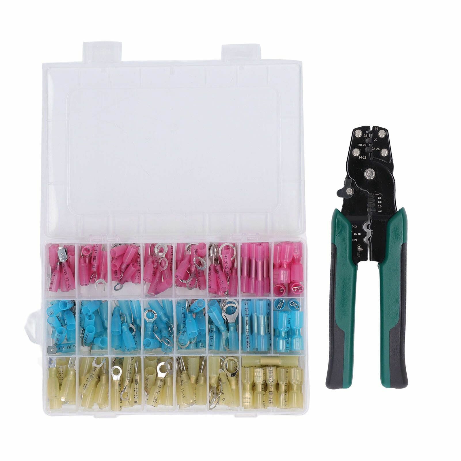 Набор инструментов для обжима наконечников, изолированные соединители электрических проводов, саморегулируемый щипец с храповым механизмом для AWG 22 10