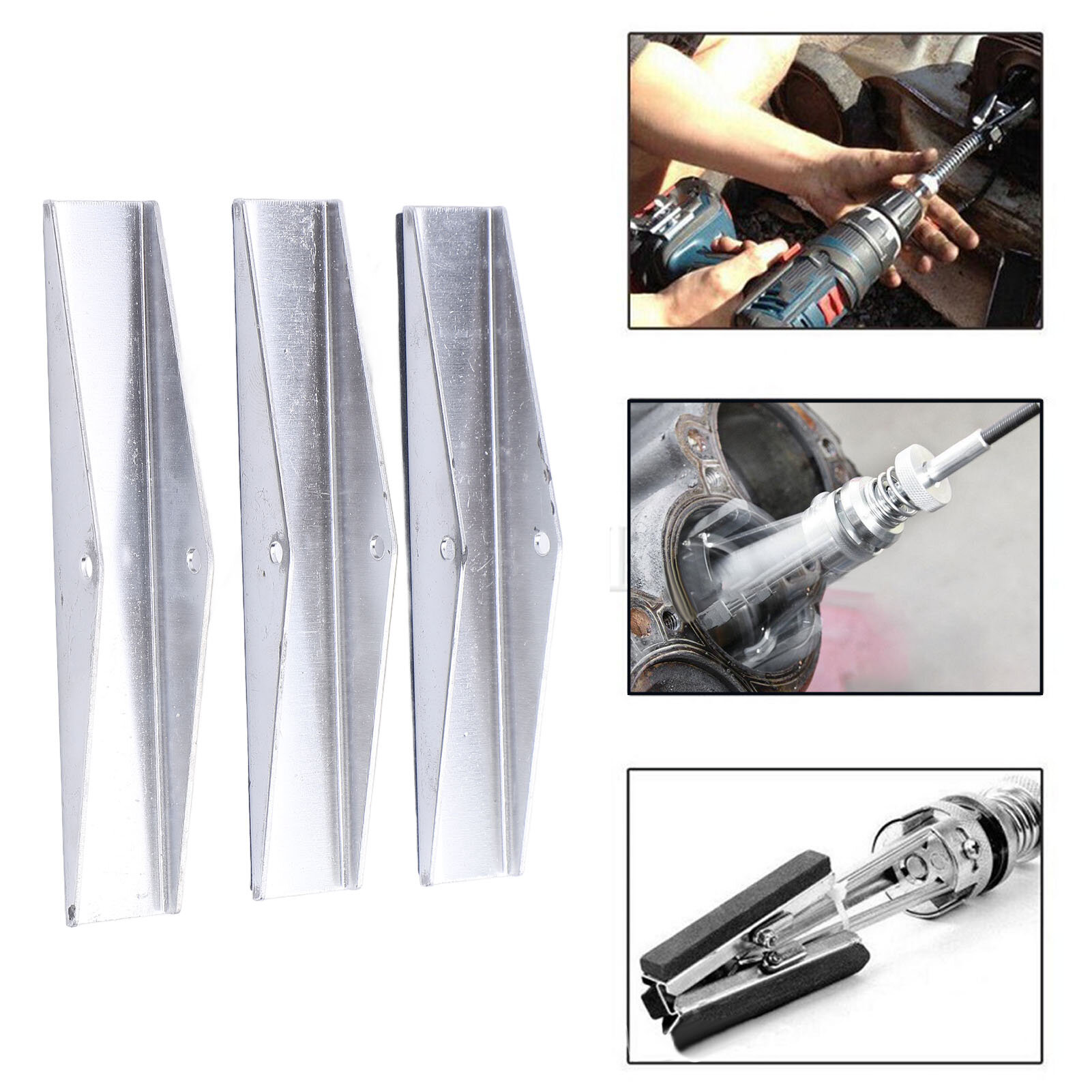 Сменные хон-камни для цилиндров двигателя, набор инструментов с 3 челюстями, 4 дюйма, для автомехаников, для тяжелых условий эксплуатации