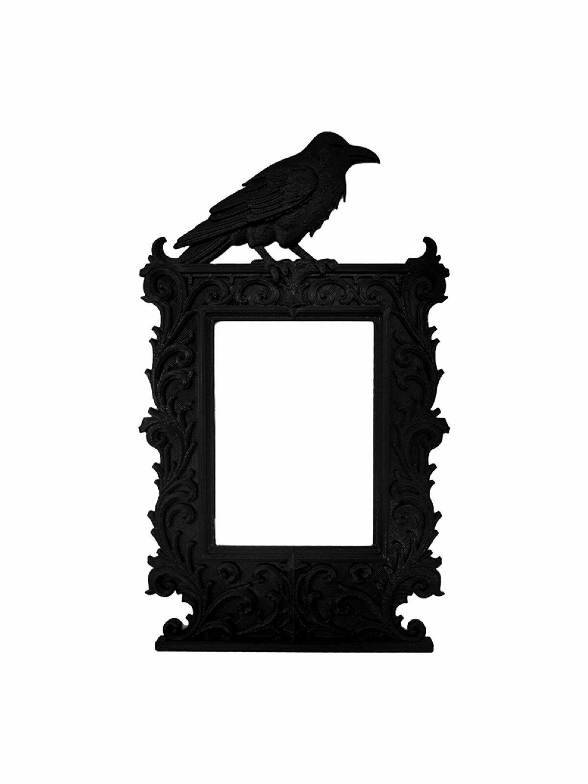 Пластиковая рамка с резьбой в виде готической вороны на Хэллоуин для домашнего офиса