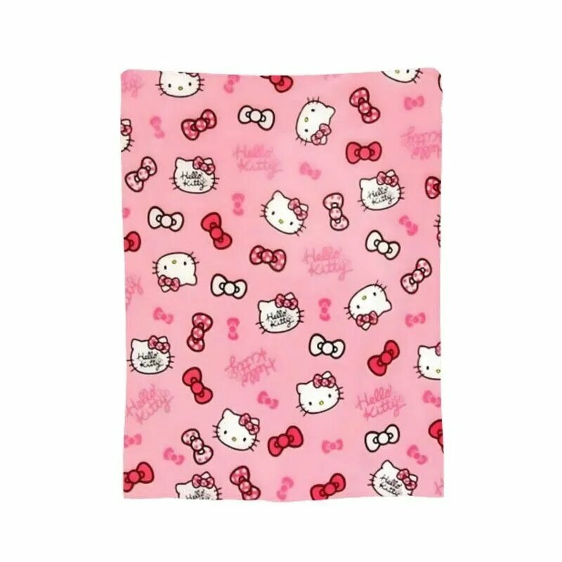 SANRIO Плед с фотопринтом Hello Kitty Пледы Привет Китти , Фланель, 125 см х 100 см