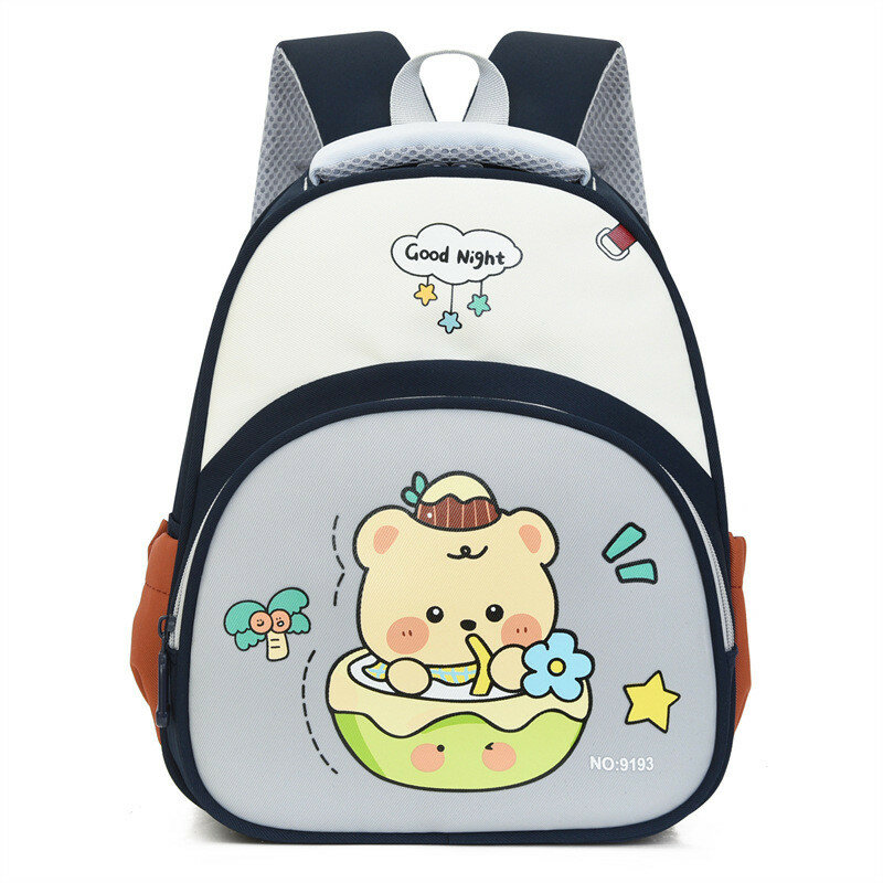 Детский рюкзак с принтом медведь и кролик для детей карабин navy