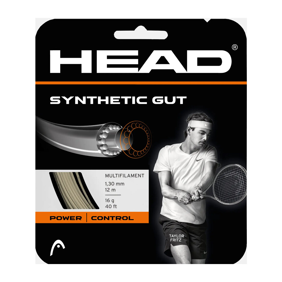 Струна для тенниса HEAD 12m Synthetic Gut, Gold, 1.30 полиэстер