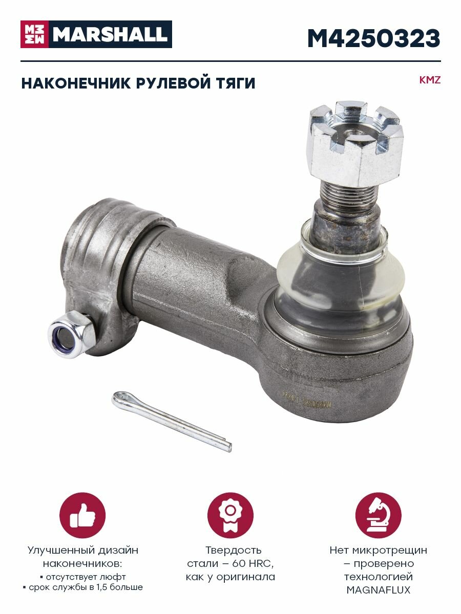 Наконечник рулевой тяги левый КАМАЗ 5320,5410,5511,65116 М30 х 1,5 LHT о. н. R180-3414063