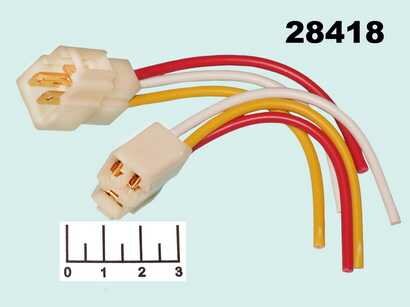 Разъем 3pin в комплекте 6.3мм на проводе 20см