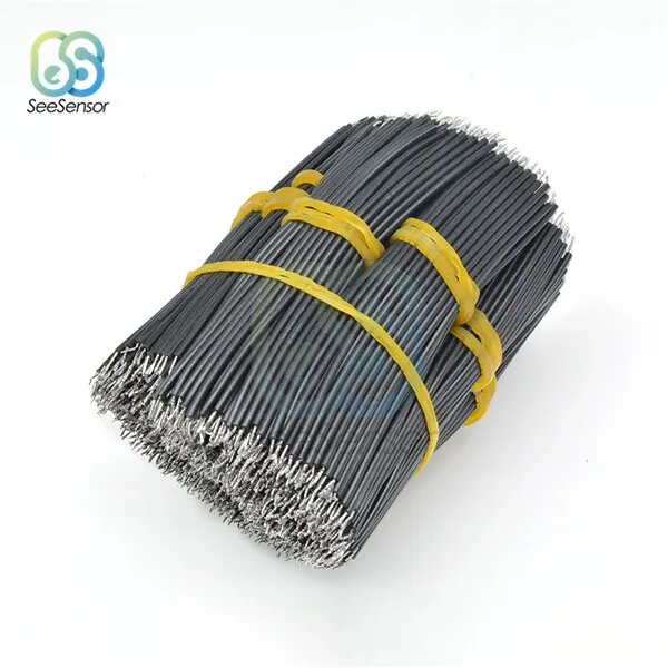 100 шт. Черные монтажные провода 24AWG