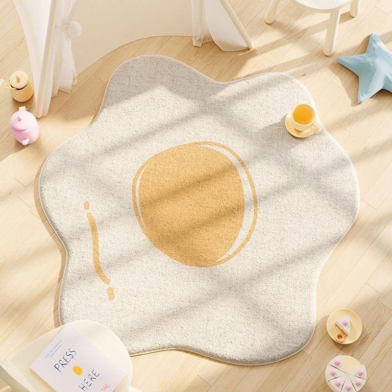 Ковер из искусственного кашемира в мультяшном стиле, простой и стильный, милый и забавный.60*60cm