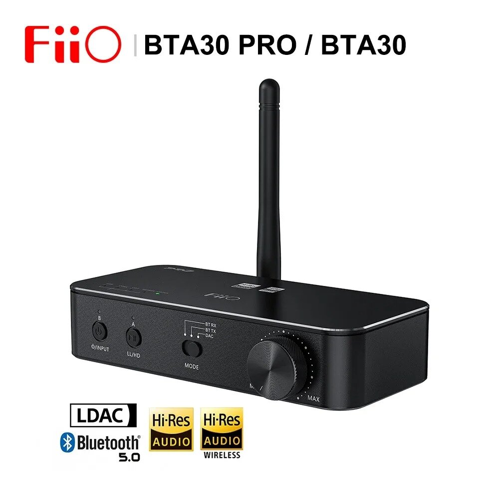 FiiO BTA30 PRO HI-RES Hi Fi Беспроводной Bluetooth Приемник LDAP с дальним радиусом действия 30 М Передатчик