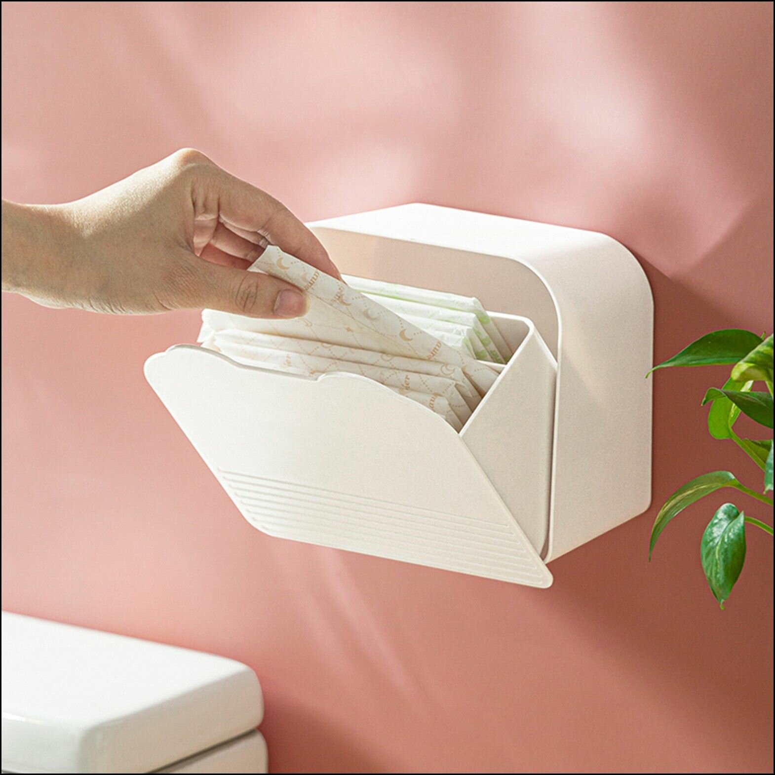 Эксклюзивный белый органайзер для кухни обеспечивает хранение косметики, ватных дисков, палочек, прокладок и различных мелочей