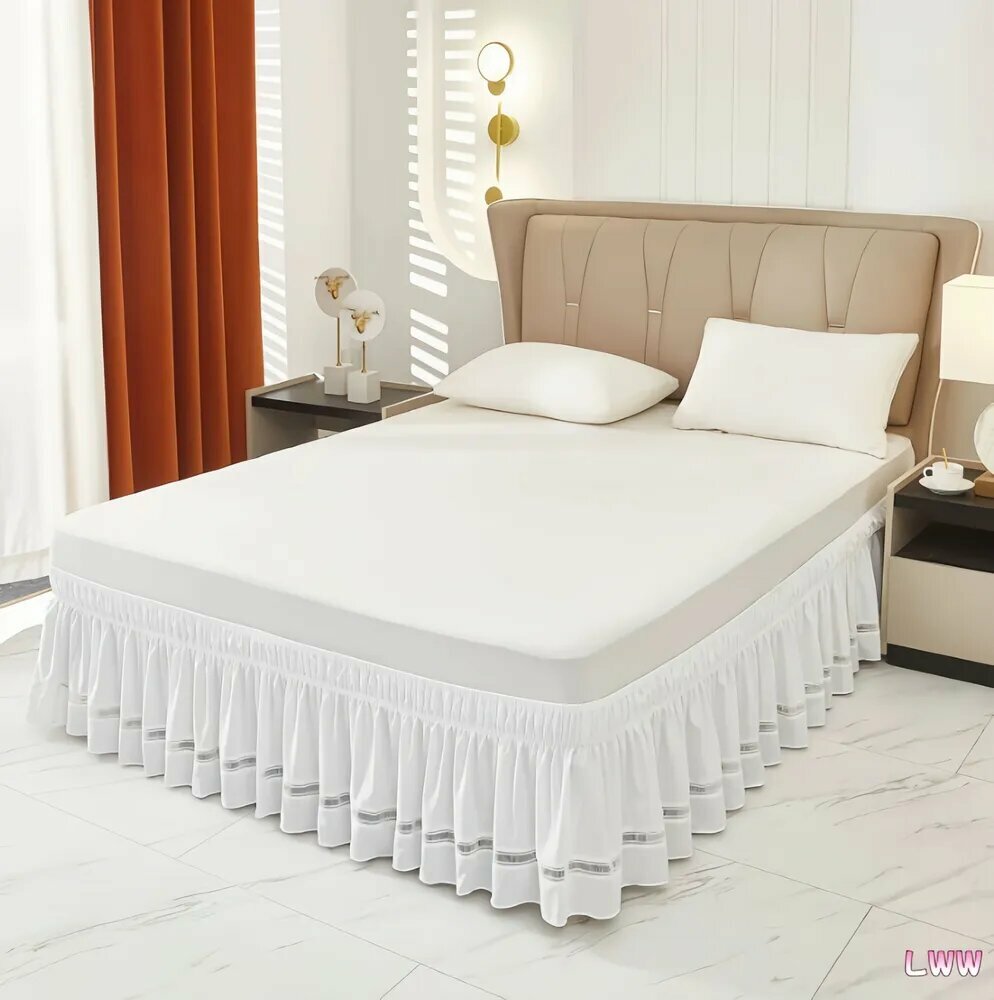 Подзор для кровати, Полиэстер с размерами: 203 см х 153 см