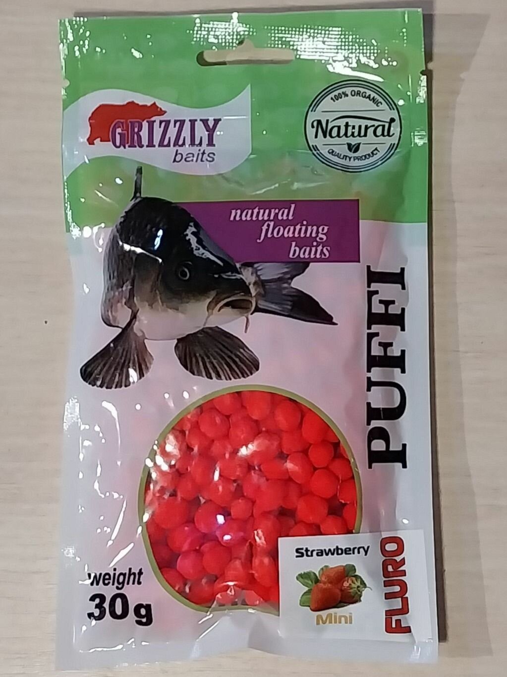 Насадка плавающая Puffi mini 30г Клубника fluoro