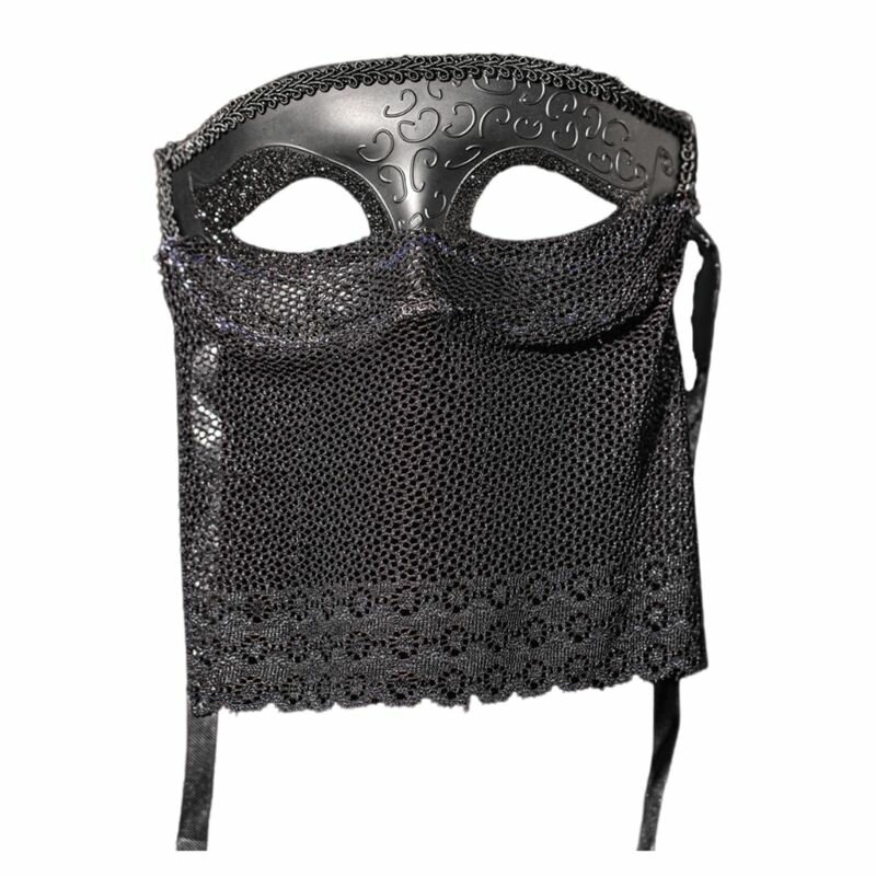 (1шт) Мужская марлевая маска для пения на выпускном вечере COS Venetian Masked-черная