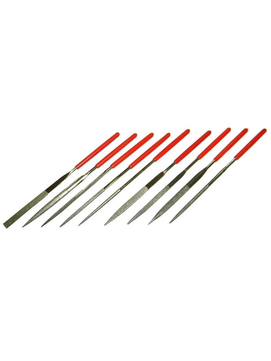 Надфили алмазные разнопрофильные 6пр. 3х140х65мм P150 21110