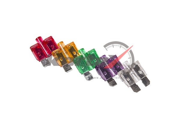 Набор автомобильных предохранителей ATO 25А LED KORTEX (10шт)