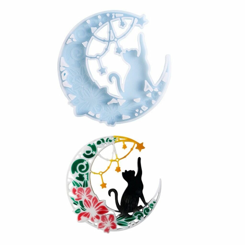 Diy эпоксидная смола звезда Луна кошка подвесное настенное украшение силиконовая форма-выбор звезды