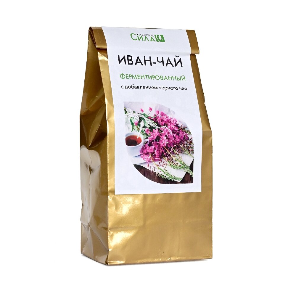 Иван-чай с чёрным чаем НТК Жизненная Сила 100 г, Ферментированный
