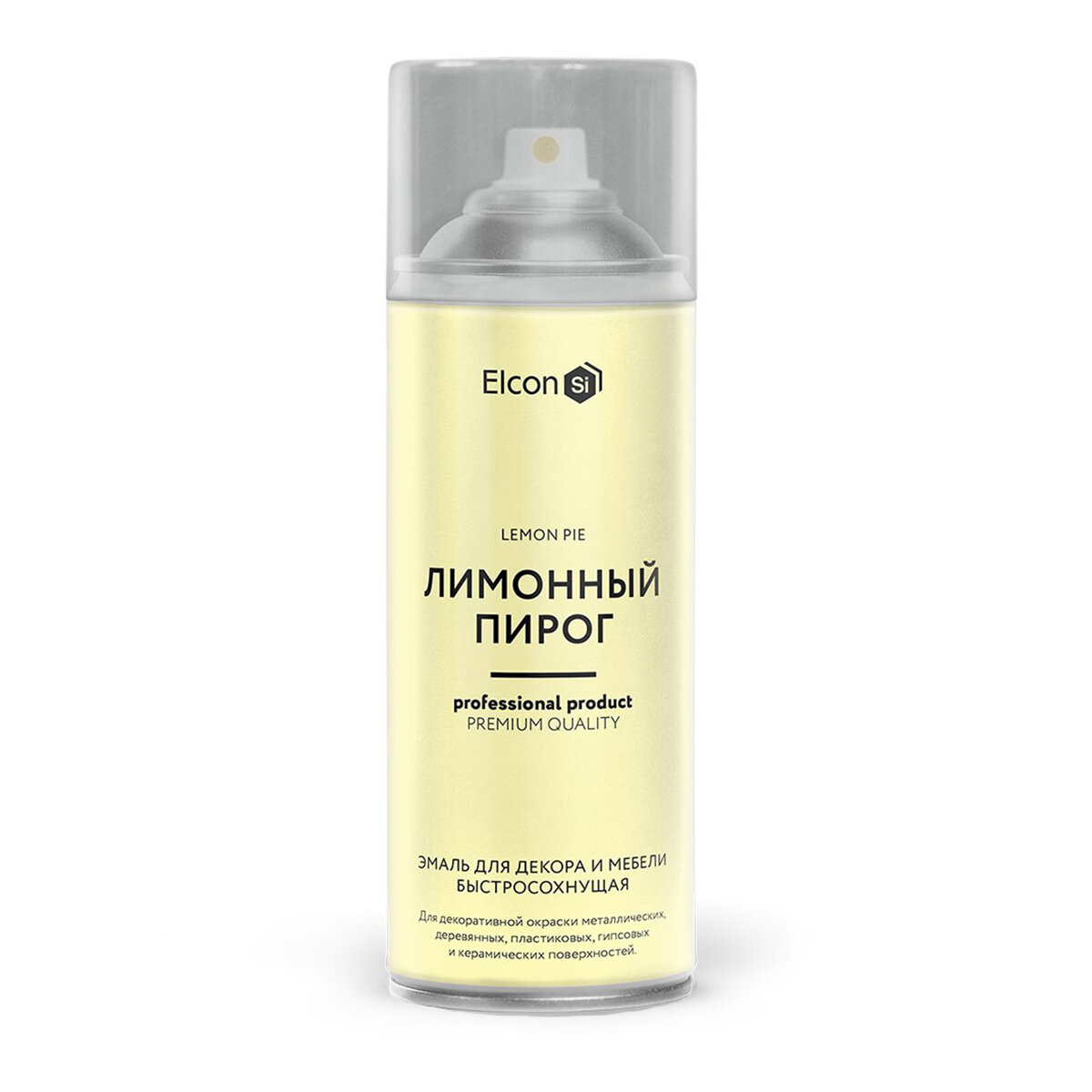 Эмаль акриловая ELCON аэрозоль, для декора и мебели, быстросохнущая, лимонный пирог, 520 мл