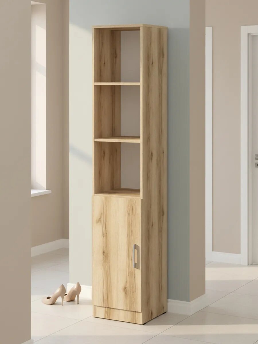 Распашной шкаф пенал FRESTER в прихожую с полками для одежды, от производителя