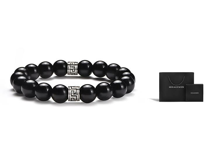 Браслет, обсидиан