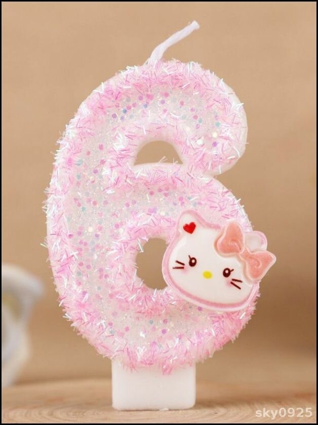 Эксклюзивная цифровая свеча Хелло Китти для торта, 1 шт