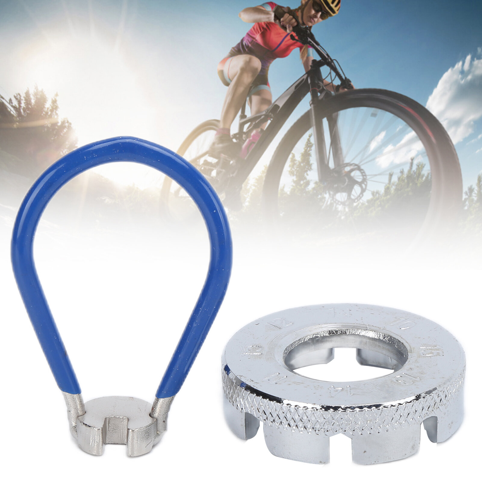 Ключ для спиц, 8 отверстий, стальные велосипедные карманные инструменты с круглым ключом для регулировки герметичности велосипедных спиц