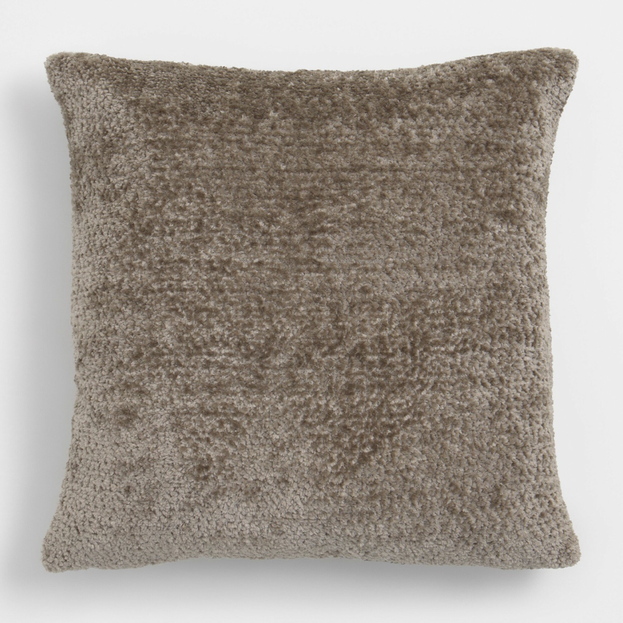 Подушка декоративная, 45х45 см, вельвет, коричневая, Nordkap