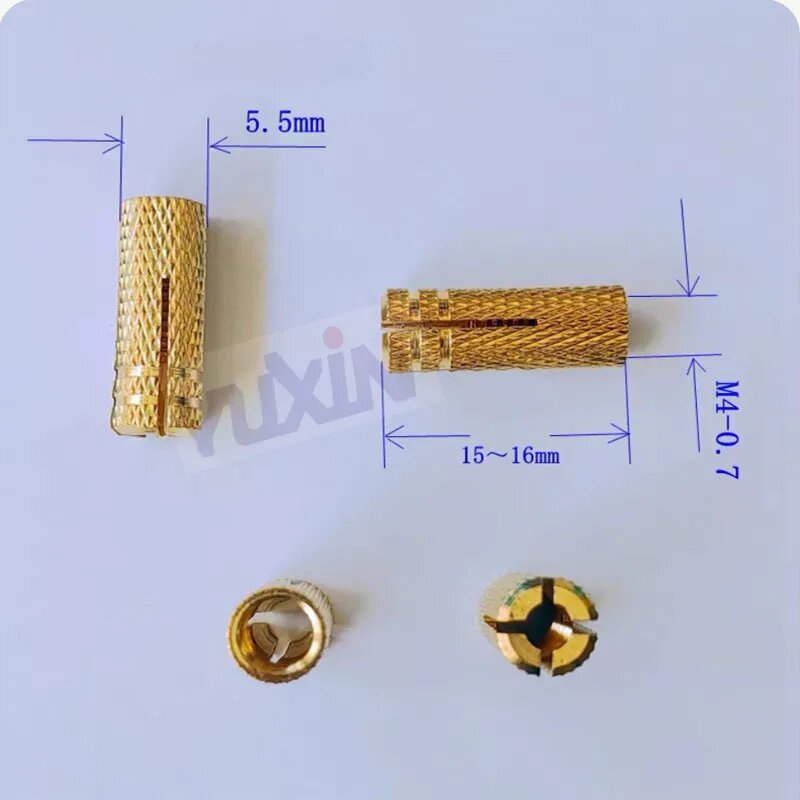 Латунные анкера M4-M12 M4x5.5x16-10pcs