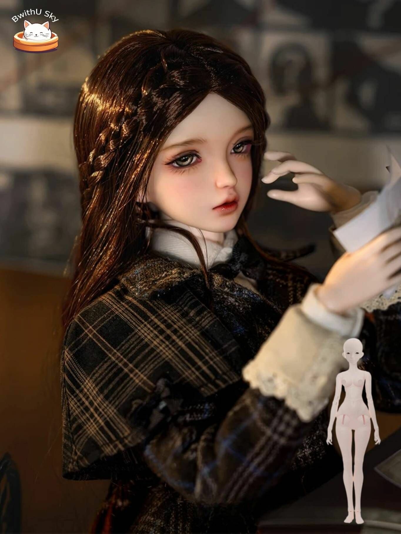 BwithUSky Sylvi - BJD обнаженная кукла с нормальной кожей, без макияжа, без аксессуаров
