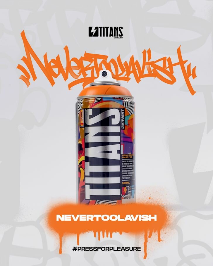 Аэрозольная краска для граффити и дизайна TITANS 07 Nevertoolavish 300мл.