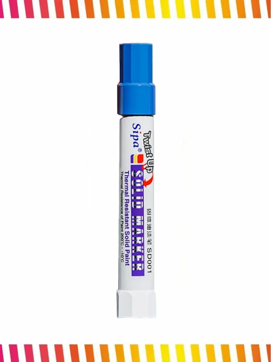 Маркер восковой Sipa solid marker синий для граффити