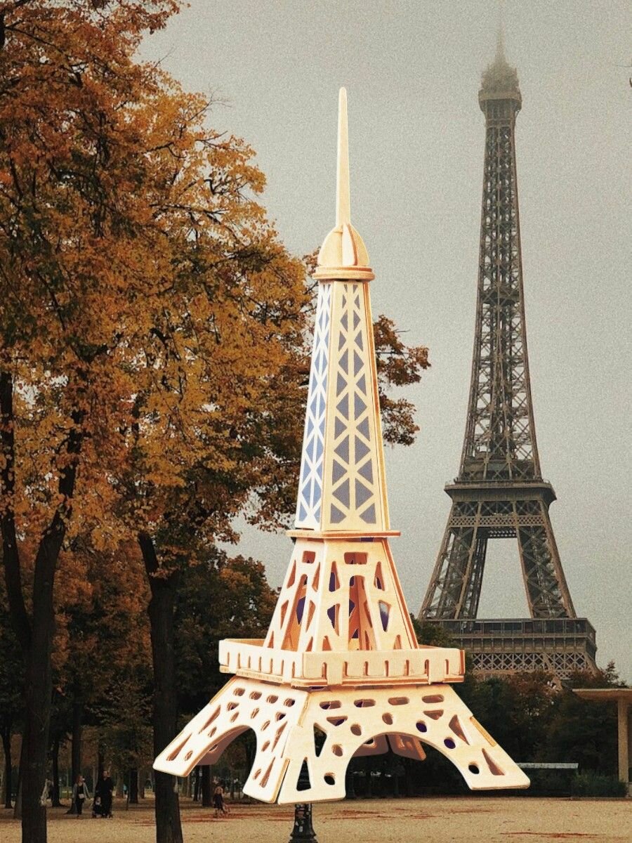 Деревянный конструктор Эйфелева башня, сборная модель, Чудо-дерево