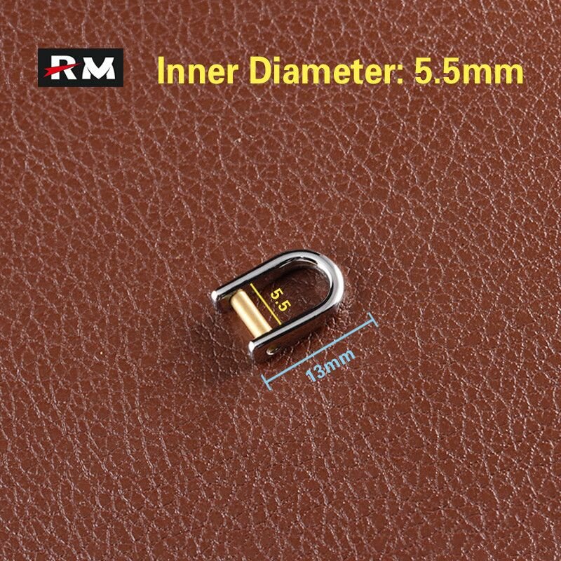 Съемный карабин для сумки, U-образная подкова D-образная пряжка 5,5 мм, фурнитура для ручек и брелков, серебристый металл, 1 шт