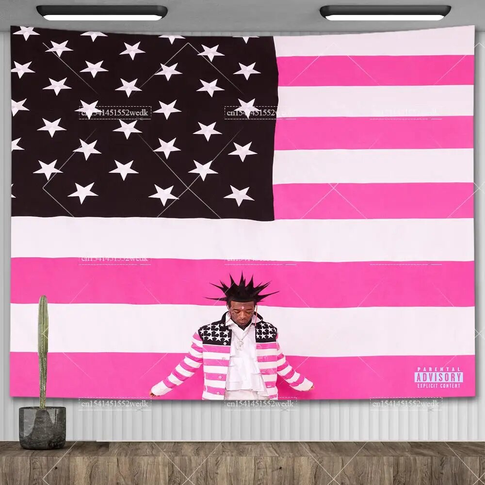 Гобелен FFO Lil Uzi Vert Pink Tape Розовый, 95x73cm, AGT8823