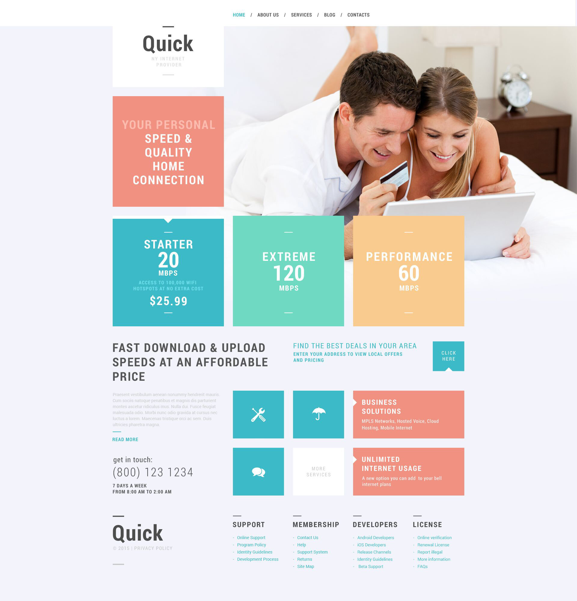 Подарочный сертификат на Шаблон для сайта Вордпресс с демоконтентом Internet Services WordPress Theme