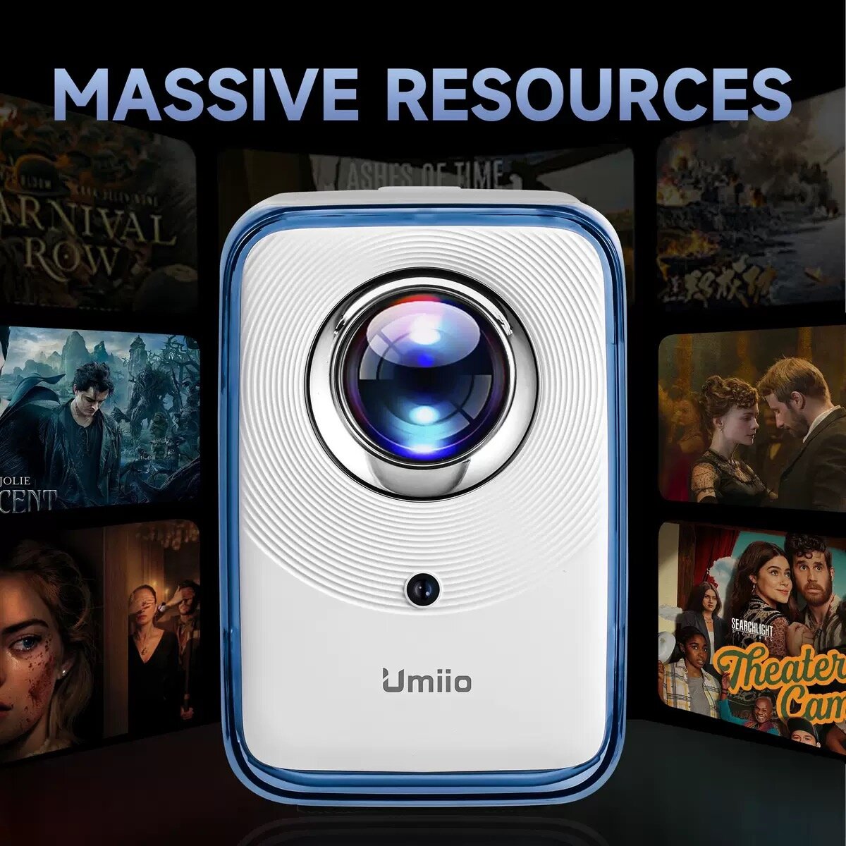 Портативный проектор Umiio - P60 4K HD 1080P Гостиная Спальня Сброс стен Трансграничный мини - проектор