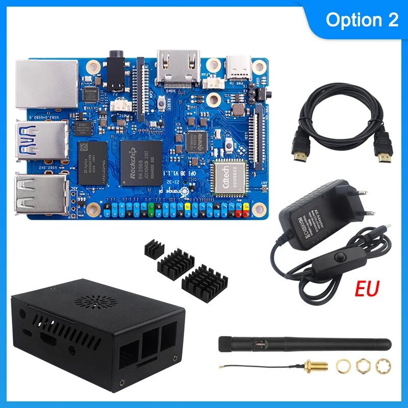 Orange Pi 3B Rockchip RK3566 Комплект Option 2, 8GB
