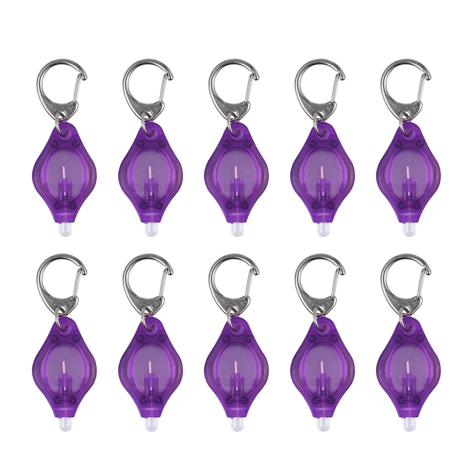 10PCS Ключница-Фонарь Мини Ключholder LED Фонарь Ключ Цепочка Экстренный Свет П Лампа Рюкзак Свет для Открытого Воздуха, Цвет Оболочки Фонаря: Белый, Черный, Синий, Желтый, Фиолетовый, Красный, Зеленый (Опционально), Размер Продукта: 60x22x8mm, Размер