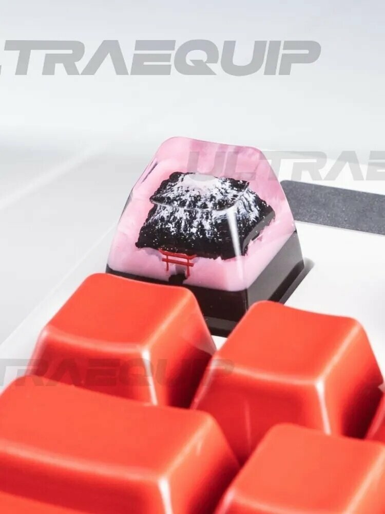 Кейкапы для механической клавиатуры Фудзияма Сакура, смоляной Esc кейкап ручной работы для совместимость с Cherry MX