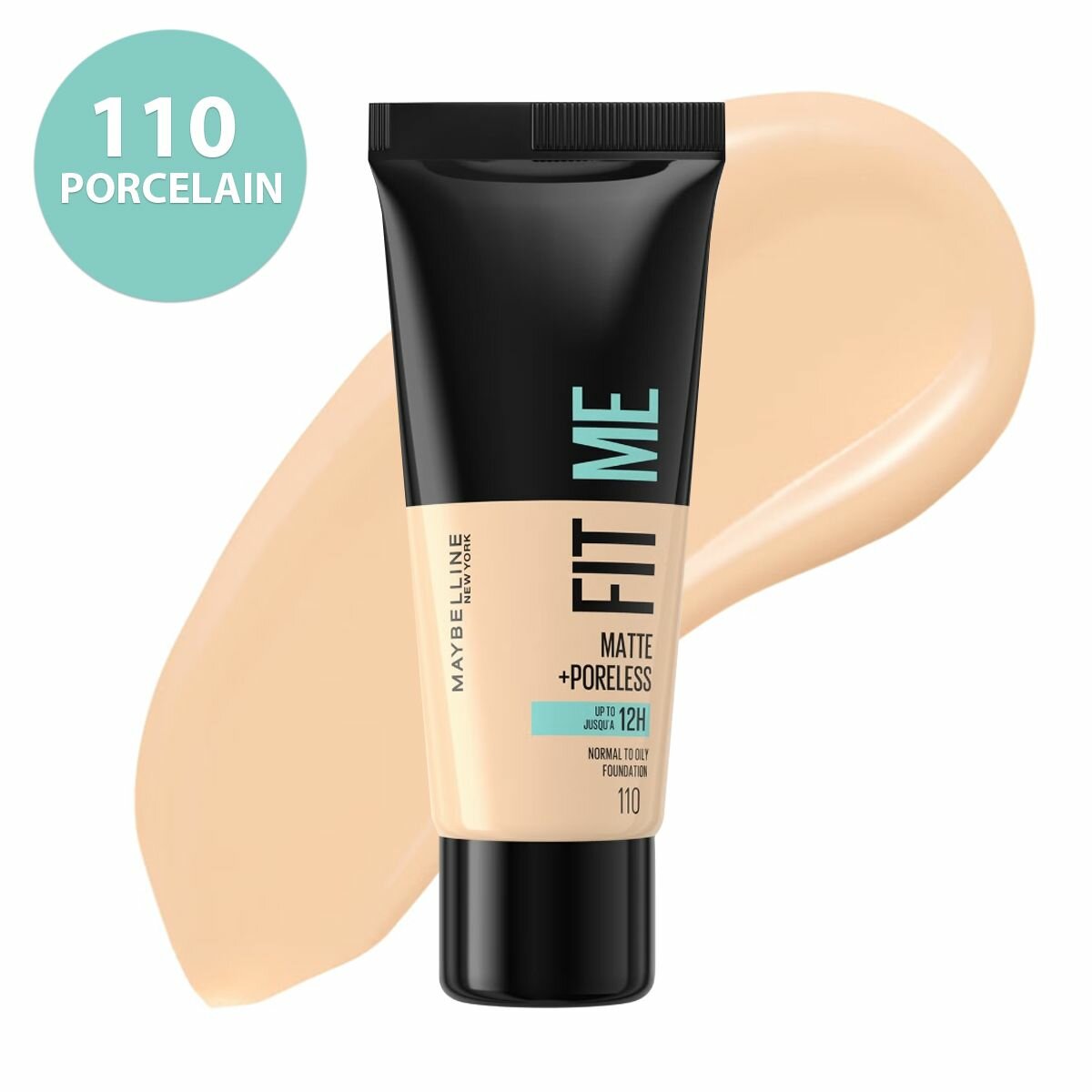 Матирующий тональный крем Maybelline Fit Me! для сужения пор тон 110 Porcelain