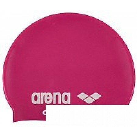 Шапочка для плавания Arena Classic Silicone, розовая, гипоаллергенная, силикон