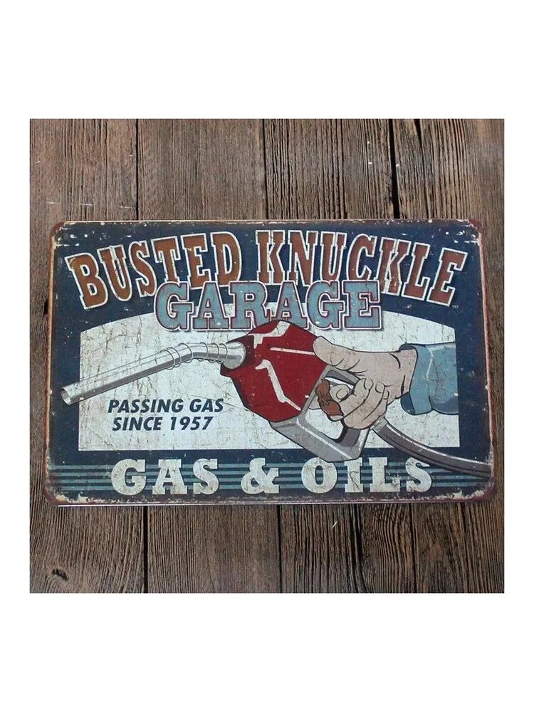 Металлическая табличка в стиле ретро "гараж дом винтажный постер моторное масло" для декора стен, размер 8 дюймов